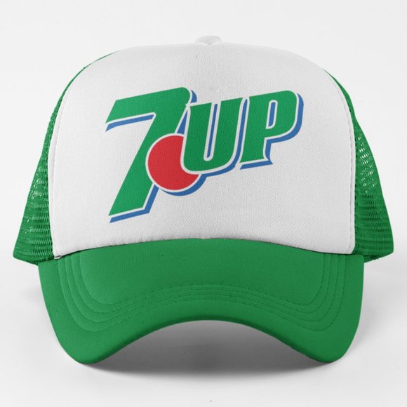 Accessories | New 7up 1987 Retro Logo Foam Trucker Mesh Snapback Hat 2tone Green | Poshmark